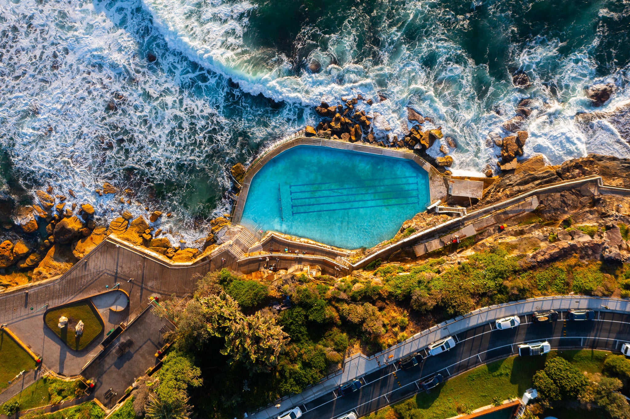 'Bronte Pool Birds Eye' Paper Print – Seansperception Photography